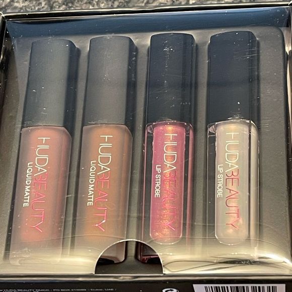 HUDA BEAUTY | Makeup | Huda Beautymatte Strobe Mini Lip Kit 4 Glosses ...